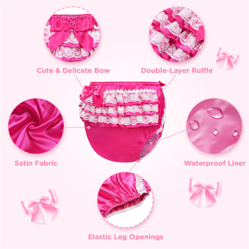 LFB Pretty in Rose Satin Adult Diaper Cover - Rose – My Inner Baby