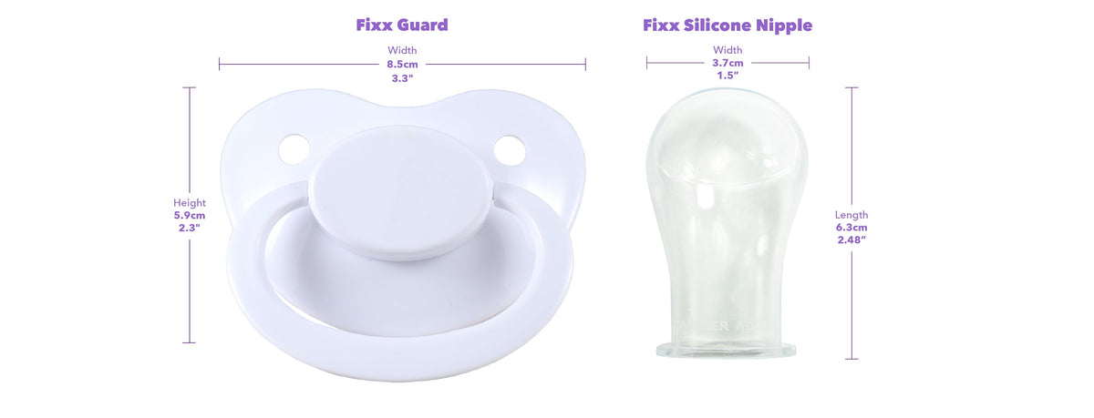 Crystal Fixx Adult Size 10 Pacifier - Clear Dark Purple – My Inner Baby