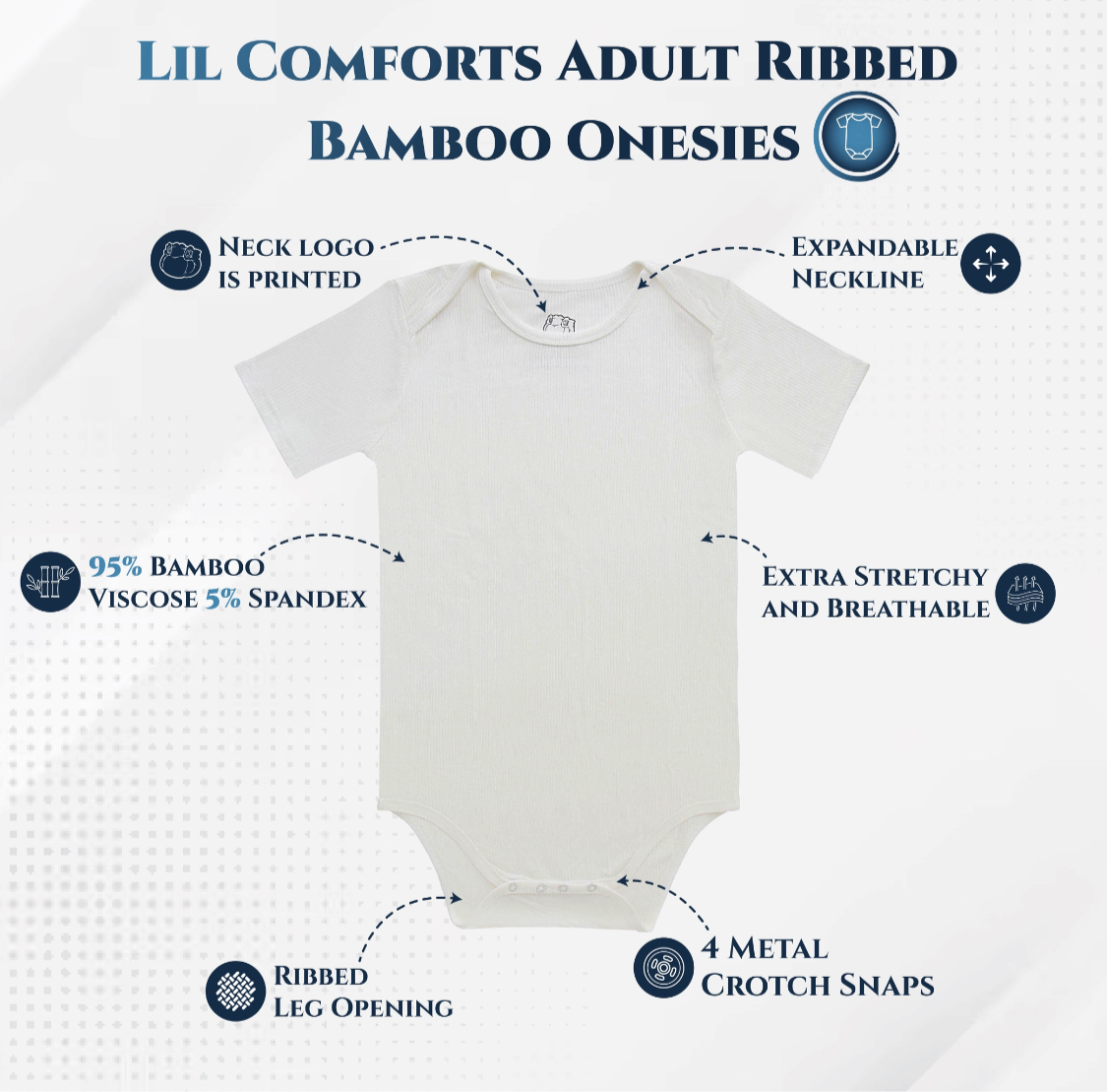 LC Bamboo Adult Bodysuit - Lil Comforts – My Inner Baby