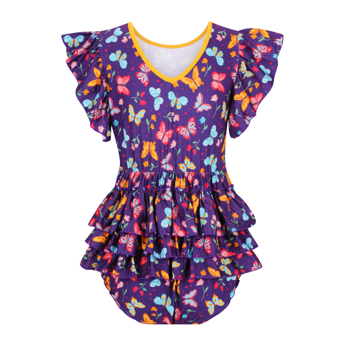 ODU Dark Butterflies Ruffle Butt Bodysuit – My Inner Baby