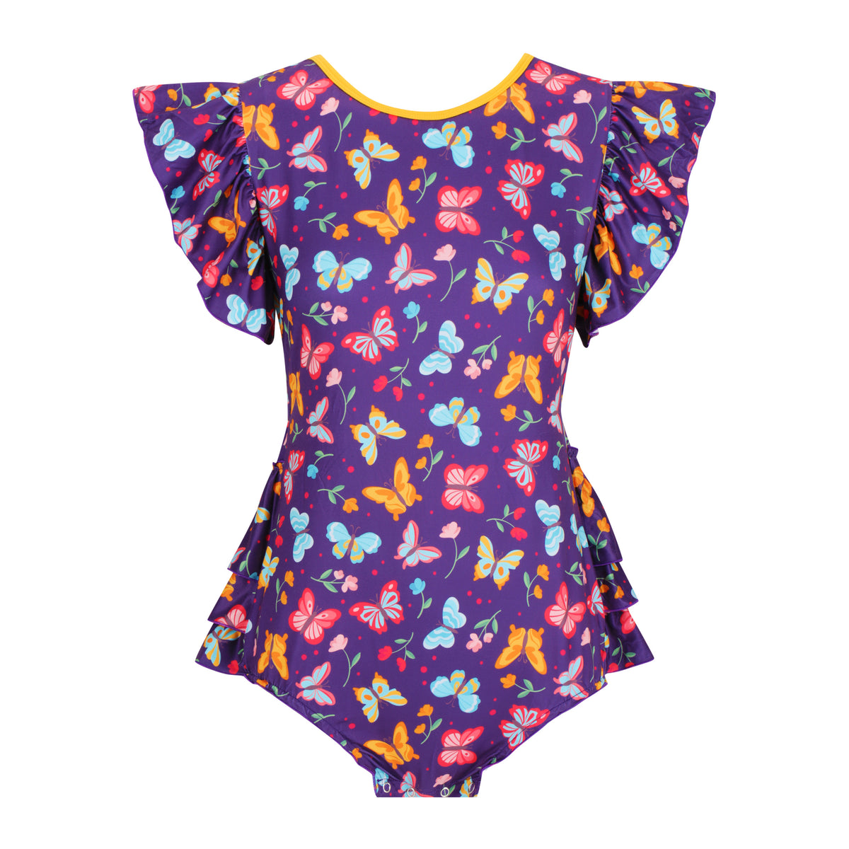ODU Dark Butterflies Ruffle Butt Bodysuit – My Inner Baby