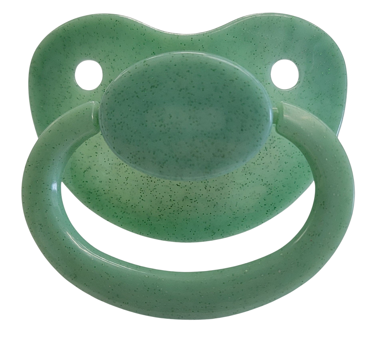 Adult Size 6 Solid Glitter Pacifier - Green – My Inner Baby