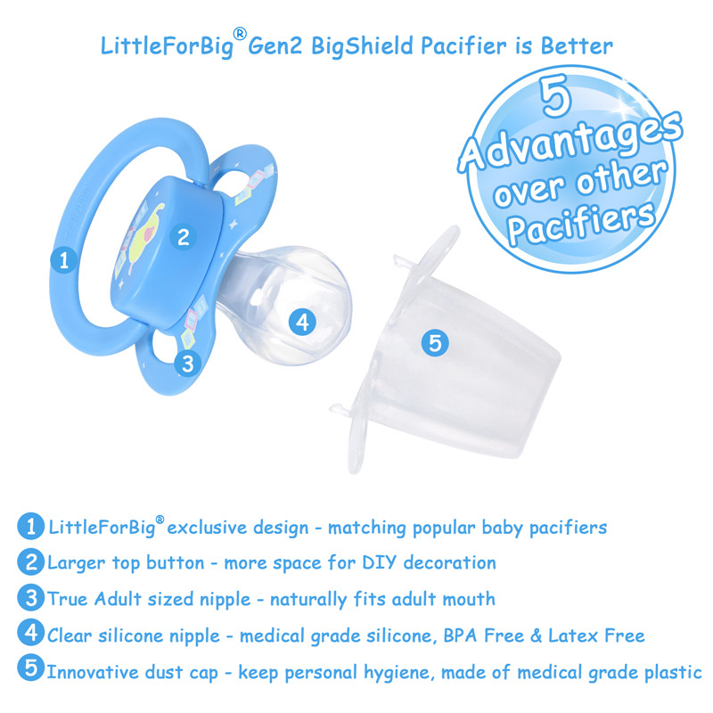 LFB Gen II Adult size Pacifier - Little Trunks – My Inner Baby